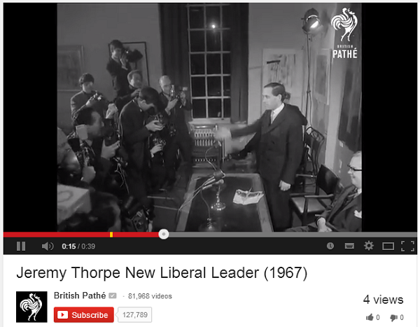 6 British Pathé video clips of ex-Liberal leaders from 1931 to 1967